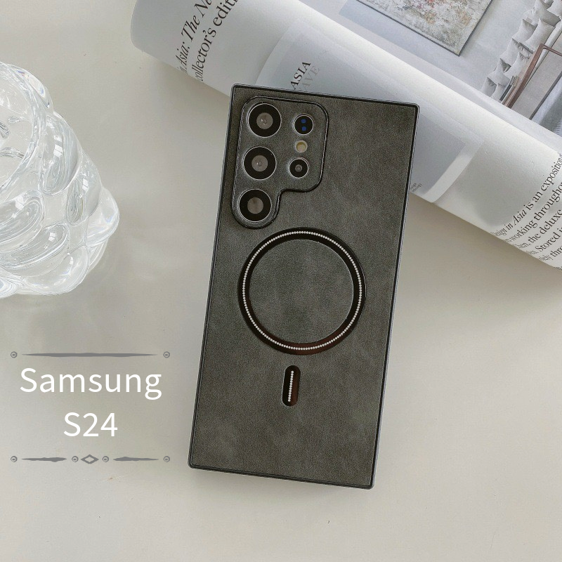 Чехол на Samsung S24 серый- Чехол самсунг S24 серый