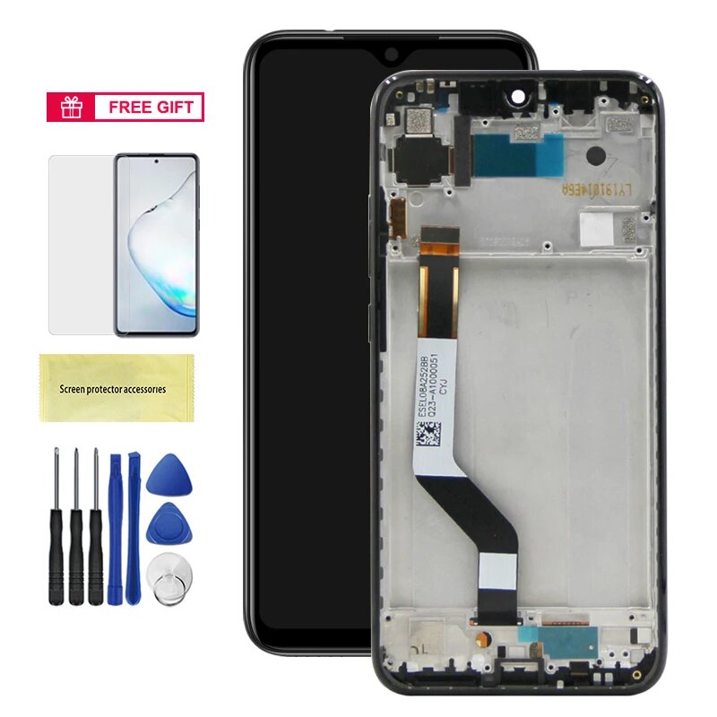 6,3 "для Xiaomi Redmi Note 7, ЖК-дисплей + рамка с сенсорным преобразователем в With Black Frame