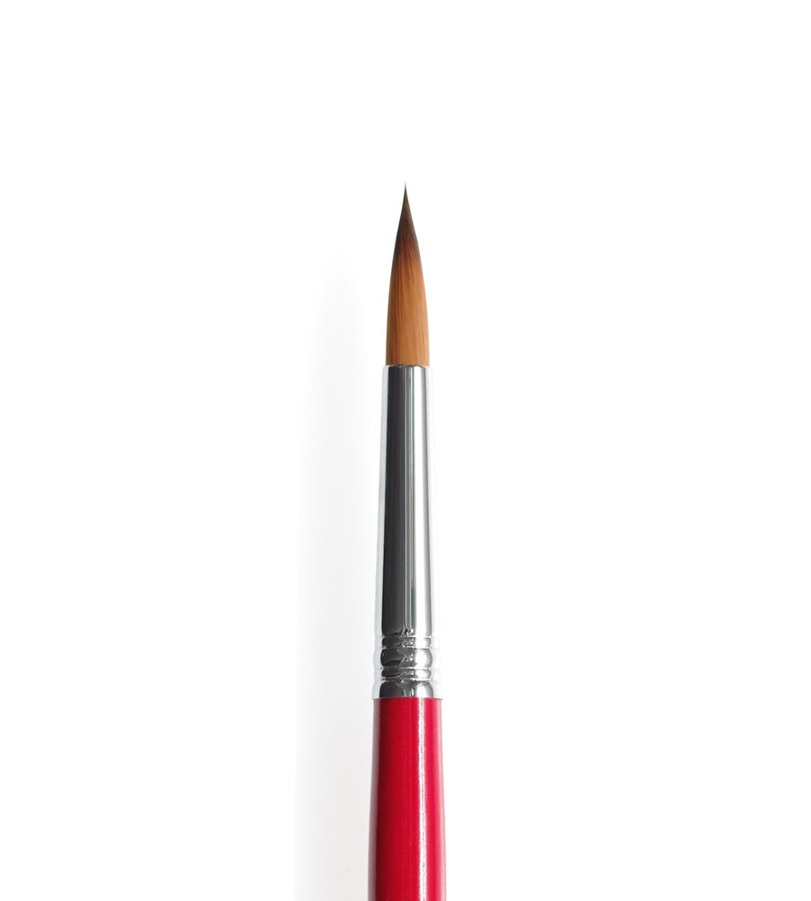 Кисть синтетика имит. колонка круглая сер.1S14 №08 ручка короткая