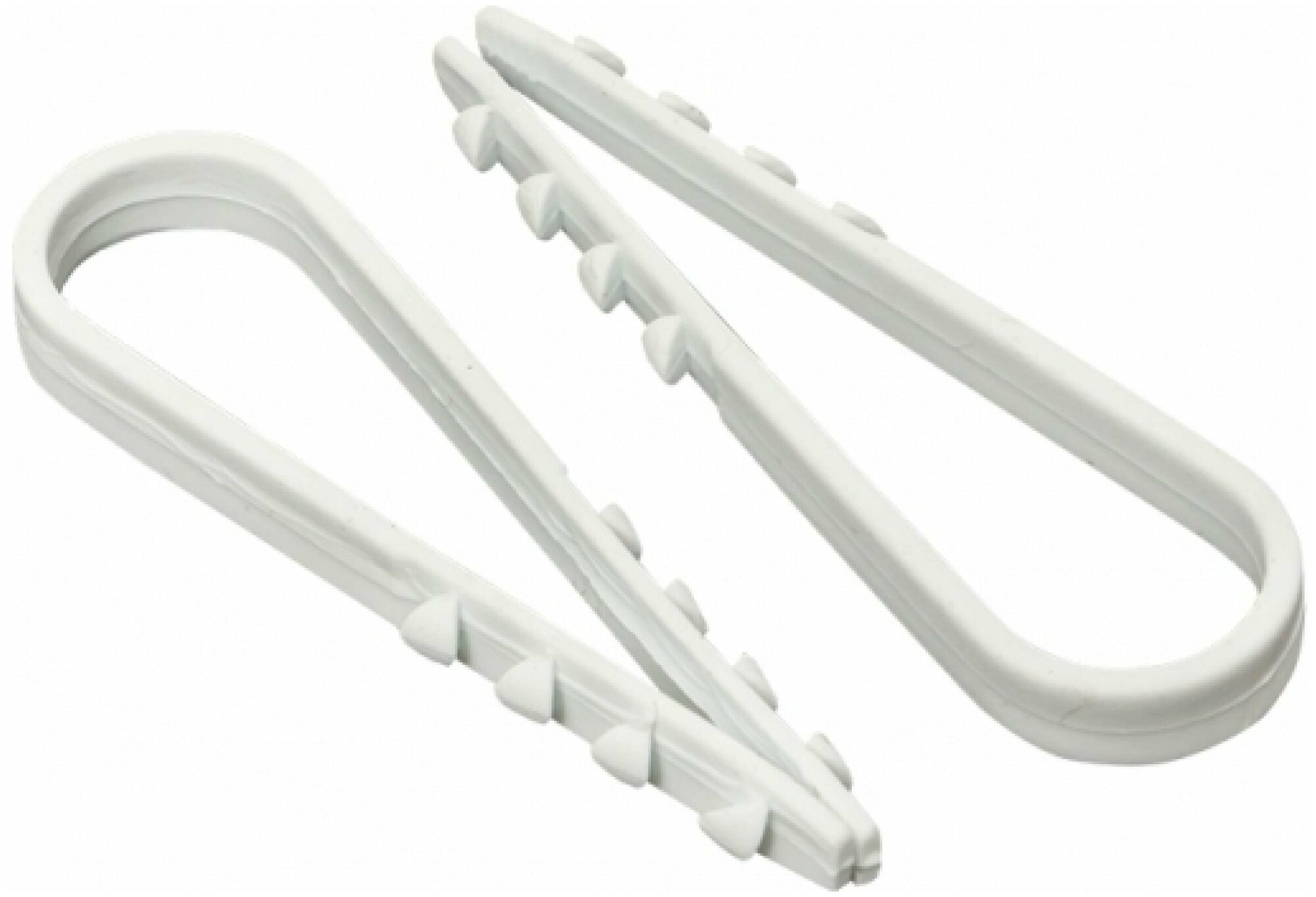 Дюбель-хомут ДХ 5-10 для круглого кабеля нейлон бел. (уп.100шт) Fortisflex 56866, 1УП.100 шт.