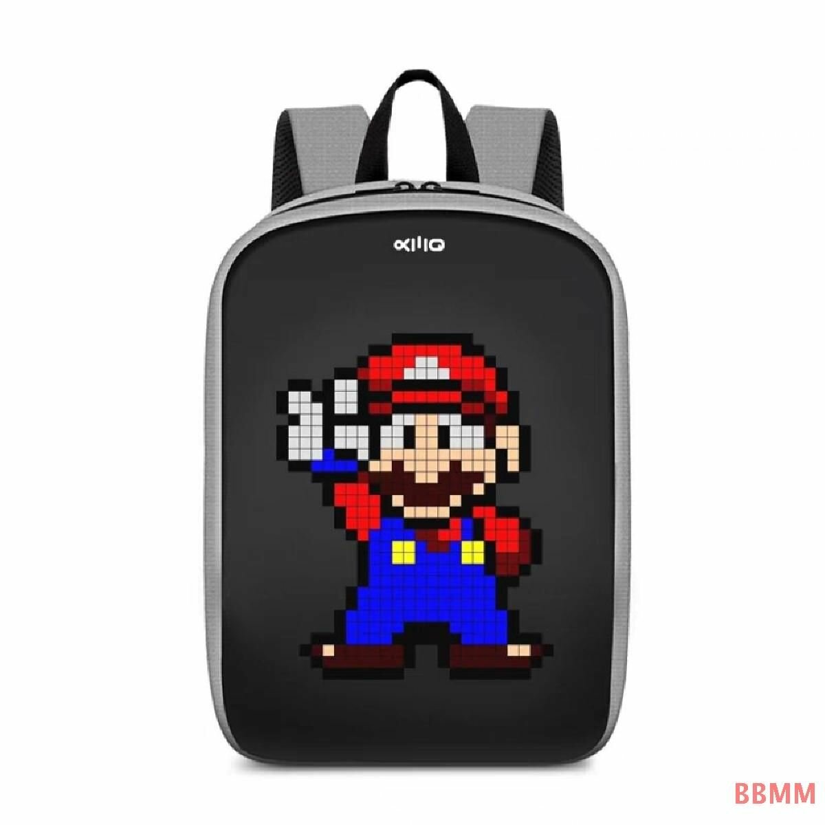 Рюкзак Kwq-с пиксельным светодиодным дисплеем, серый