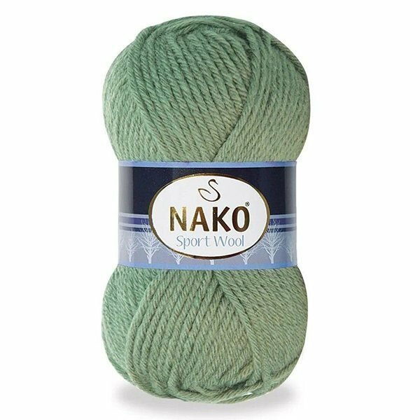Пряжа Nako SPORT WOOL 10307 мята (5 мотков)