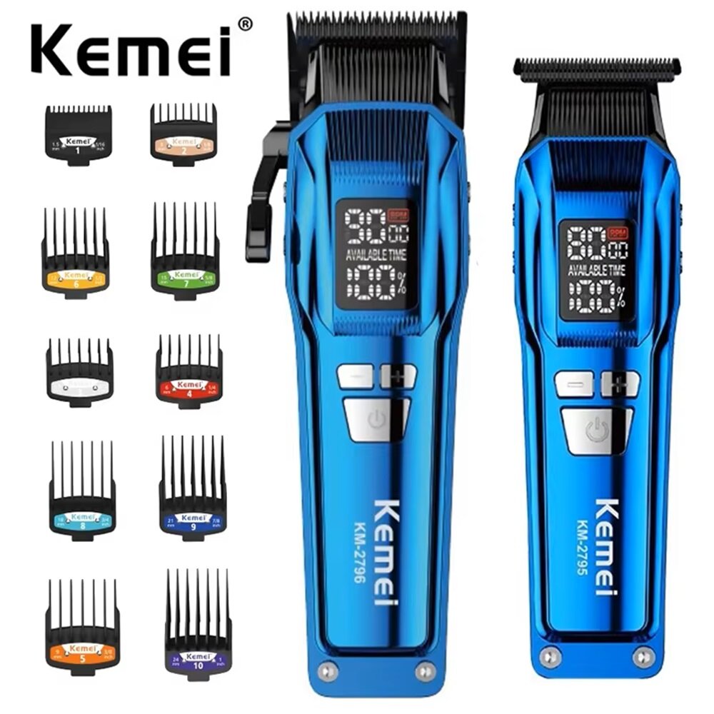 Профессиональная машинка для стрижки волос . Беспроводной триммер Kemei.