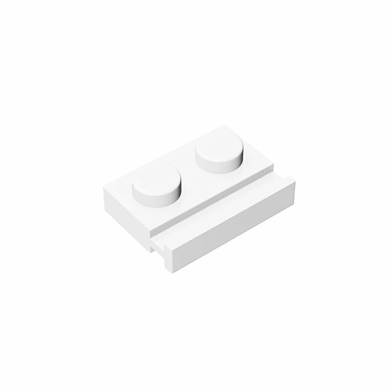 Белый LEGO пластиковый блок 1x2 с резьбой (10 шт)