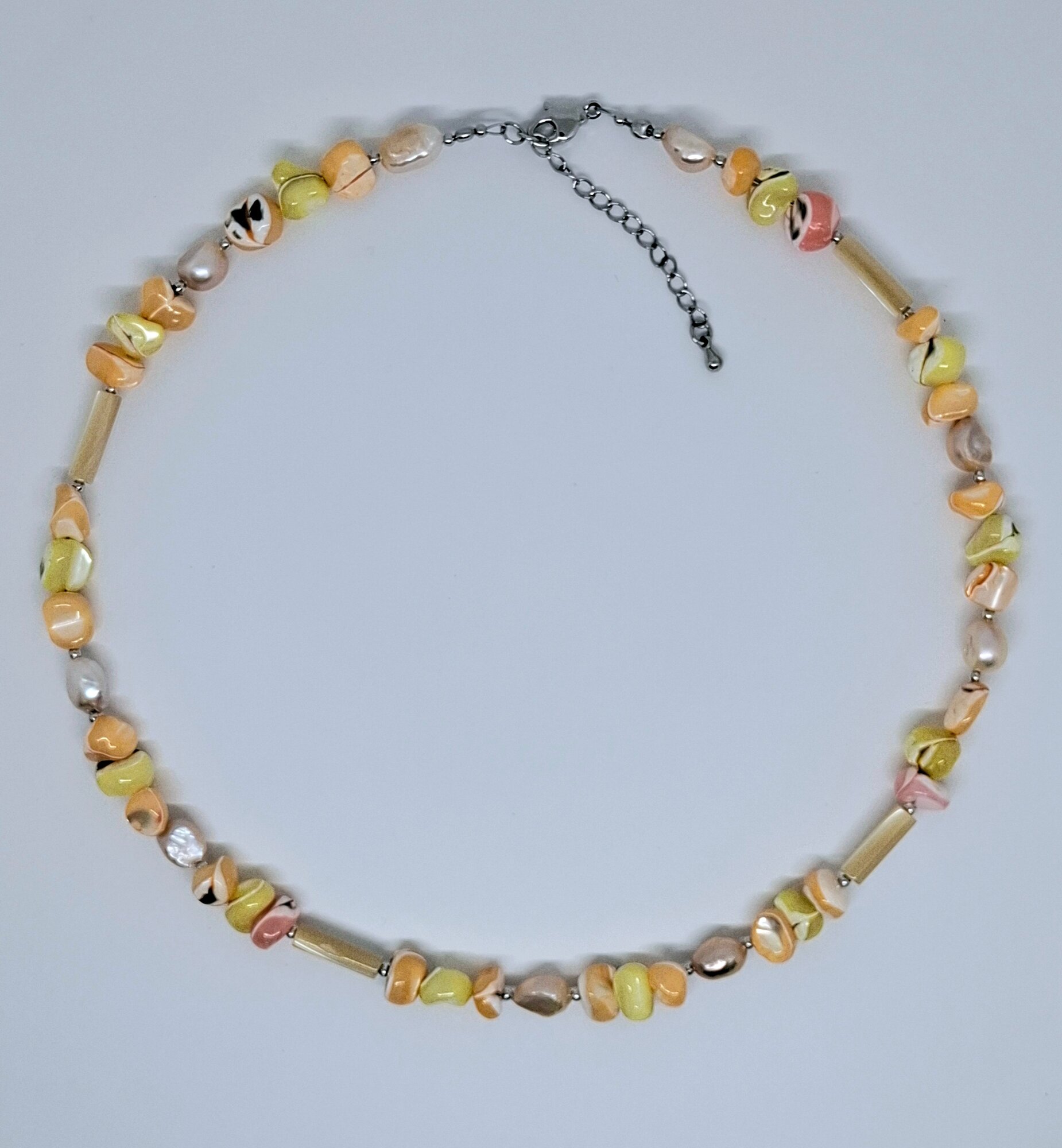 Колье, перламутр, жемчуг пресноводный