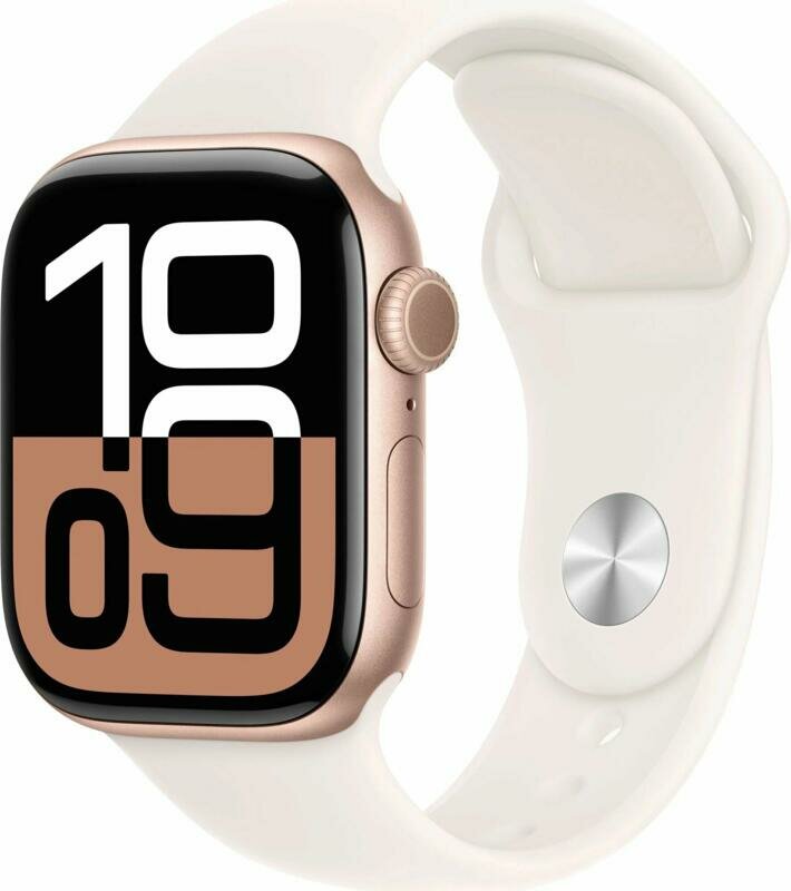 Часы Apple Watch Series 10 46mm Rose Gold Aluminium Case With Light Blush Sport Band S/M