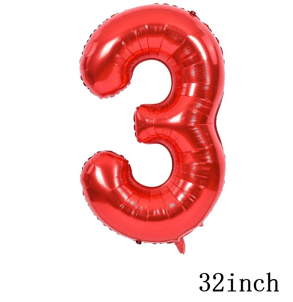 Воздушные шары Дэдпул и Мстители HEROCROSS Красный, 1pc 32inch Number