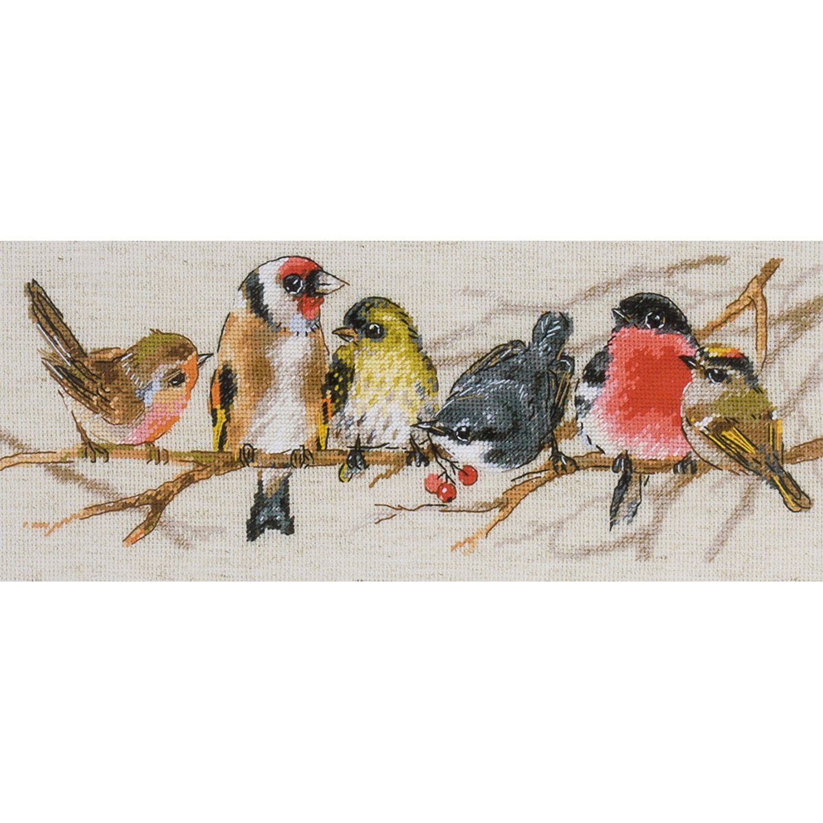 Набор для вышивания 'Птички на ветке' 35*15 см, Риолис, 2250