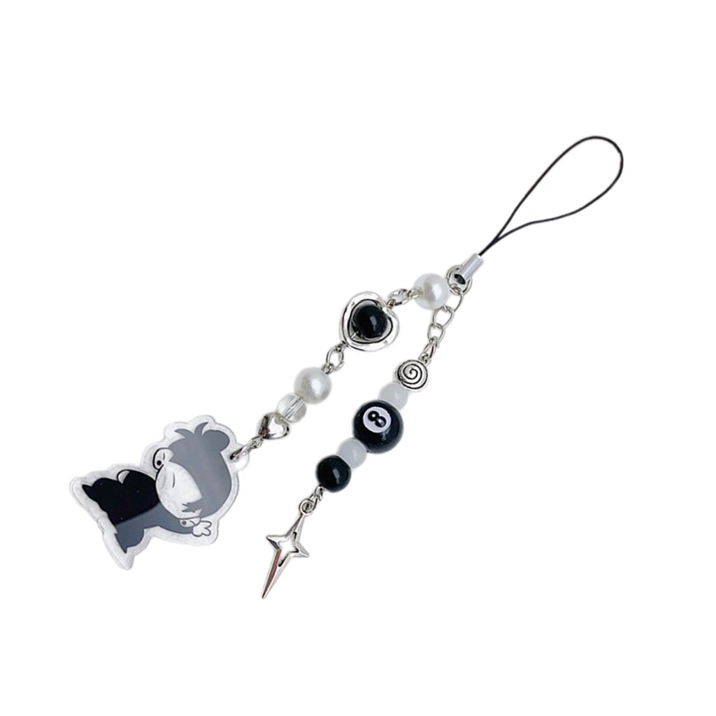 Милый бисерный брелок для телефона