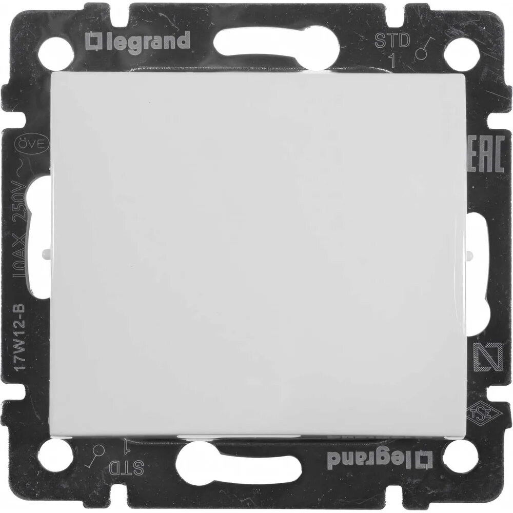 Выключатель Legrand одноклавишный Legrand Valena 10А 250В схема 1 безвинтовые зажимы белый 774401