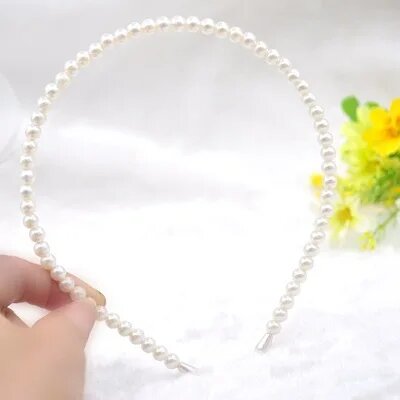 Золотая повязка на голову Белый, FA-01