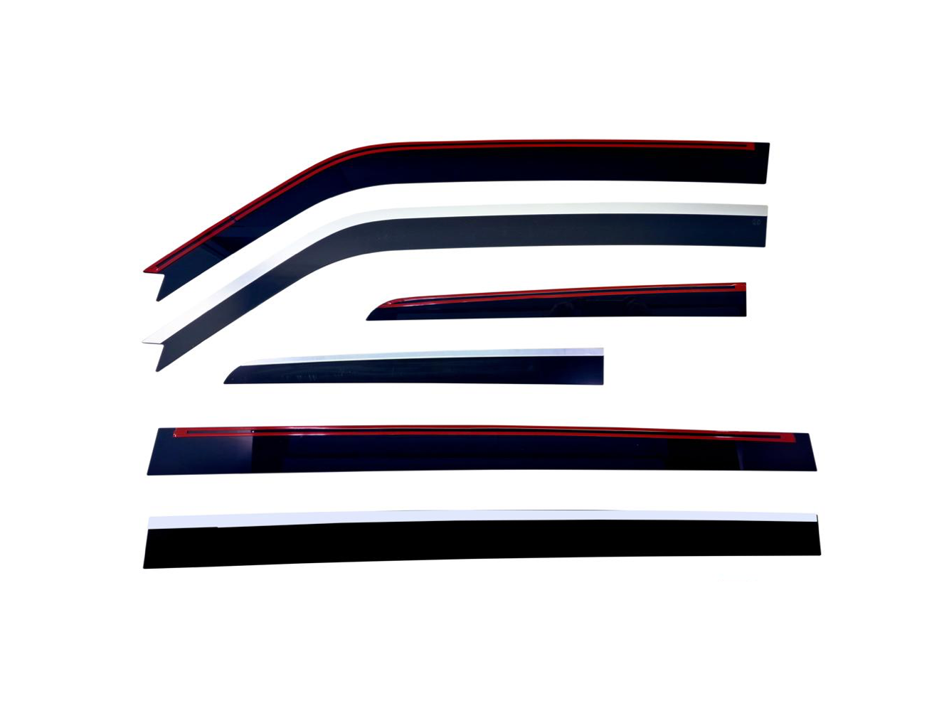 Дефлекторы 2D для MITSUBISHI PAJERO 2006-2022 (IV + все рестайлинги), 6шт