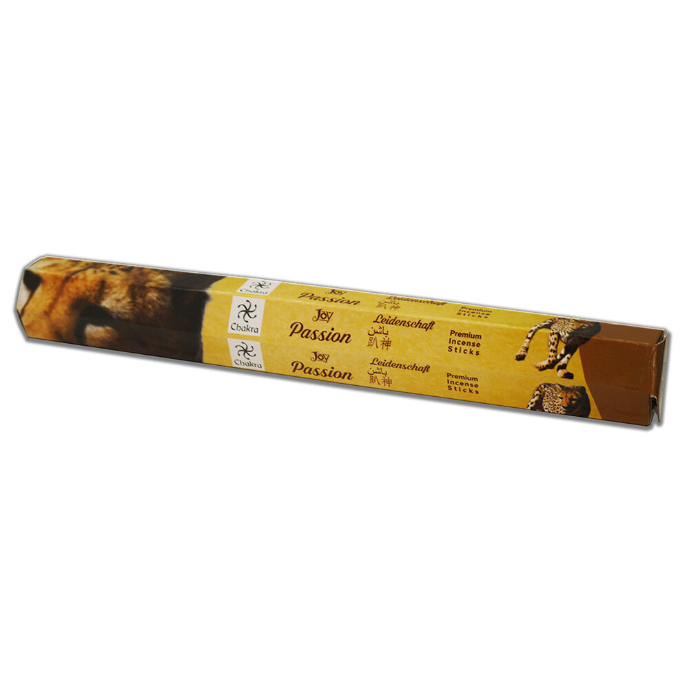 Chakra Joy PASSION Premium Incense Sticks, Zed Black (Чакра Джой страсть премиум благовония палочки, Зед Блэк), уп. 20 палочек.