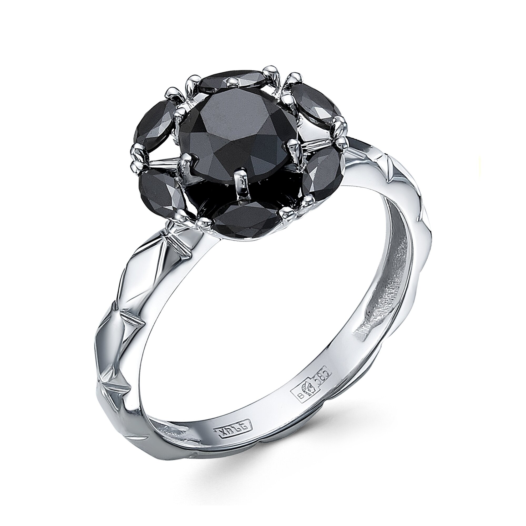 Кольцо, белое золото, 585 проба, бриллиант