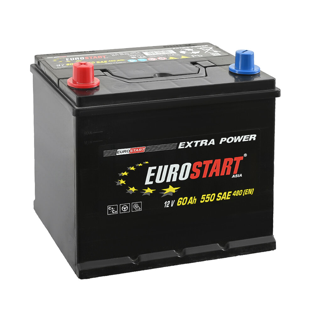 Аккумулятор EUROSTART ASIA 60 Ач 480А П/П EUA601