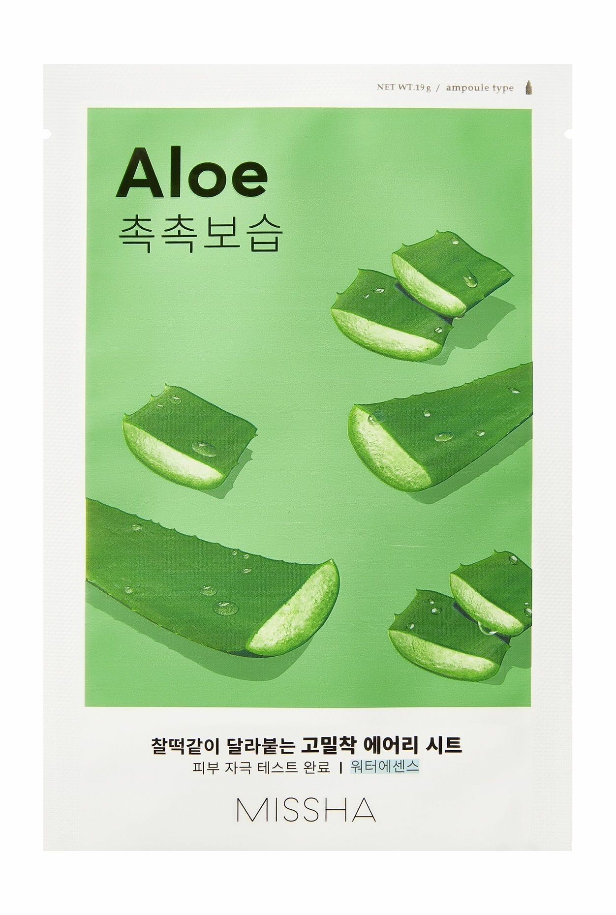 MISSHA Airy Fit Маска для лица с экстрактом алоэ для сухой кожи увлажняющая, 19 г