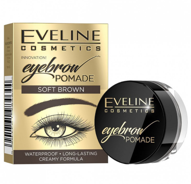 Помада для бровей EVELINE Eyebrow pomade тон soft brown