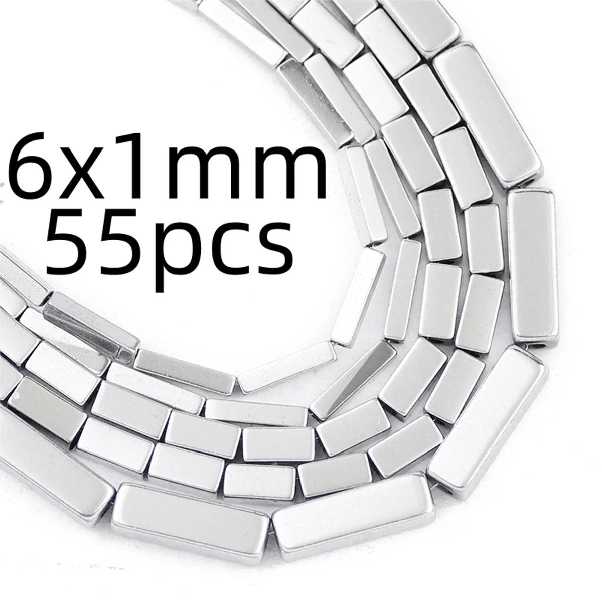 Серебристые бусины из гематита YHBZRET 2-13 мм Белый, 323-6mm