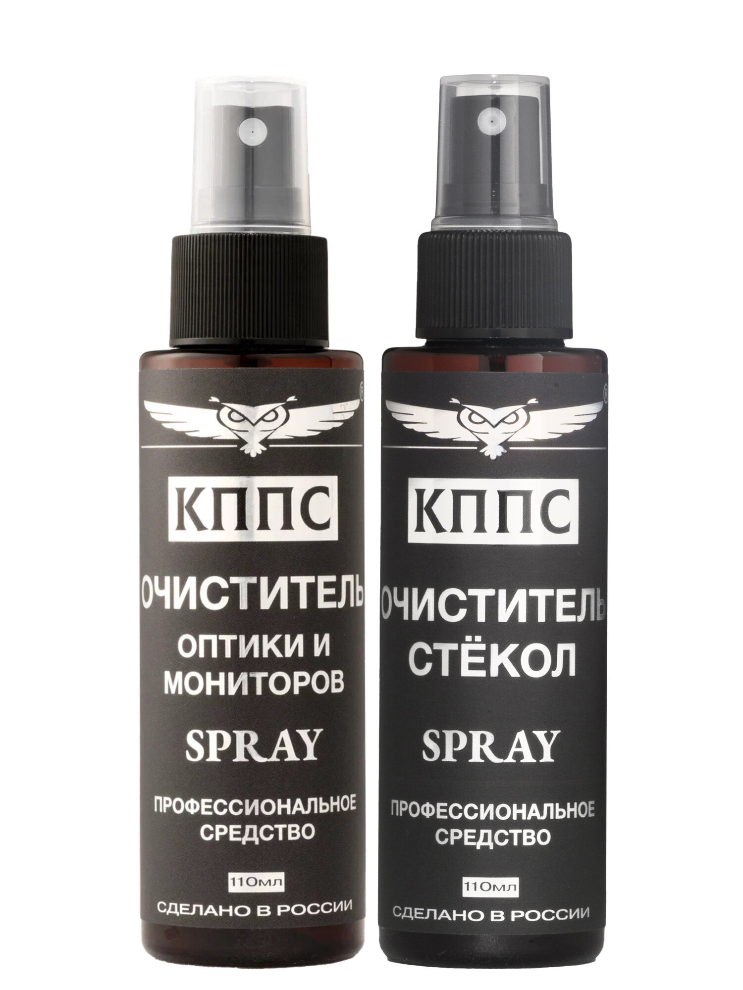 Очиститель оптики и мониторов кппс SPRAY (110мл) + Очиститель стёкол кппс SPRAY (110мл)