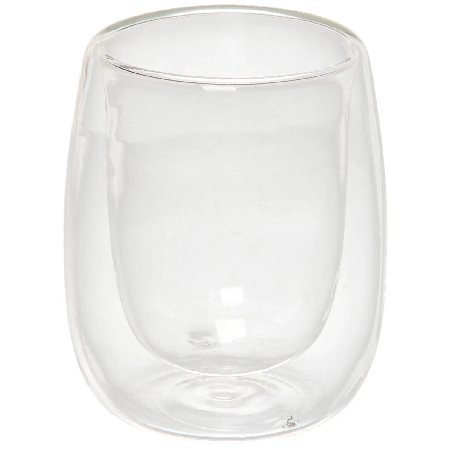 Стакан стеклянный с двойными стенками 200мл, прозрачный, стильный, для напитков