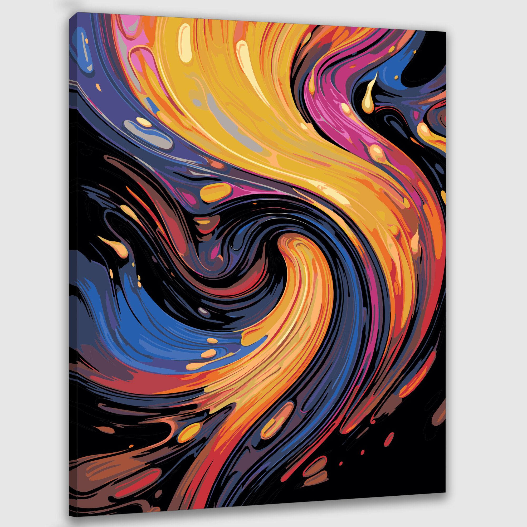 Картина по номерам 40x50 см, цифровое искусство, абстракция, яркие цвета, абстрактные формы, глубина жизненного опыта