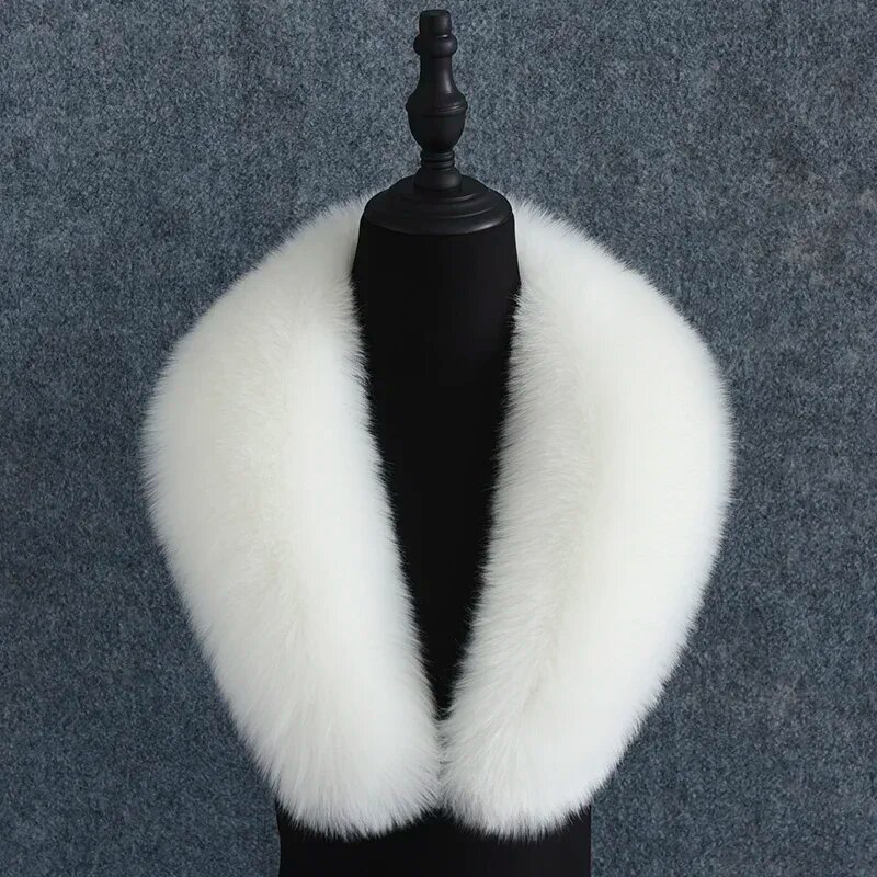 Фальшивый лисий мех воротник для женщин мужчин детей супер роскошные меховые шарфы шаль вниз пальто толстый теплый декор 50 см 75 см 90 см высокое качество,200,18, искусственный мех, полиэстер,