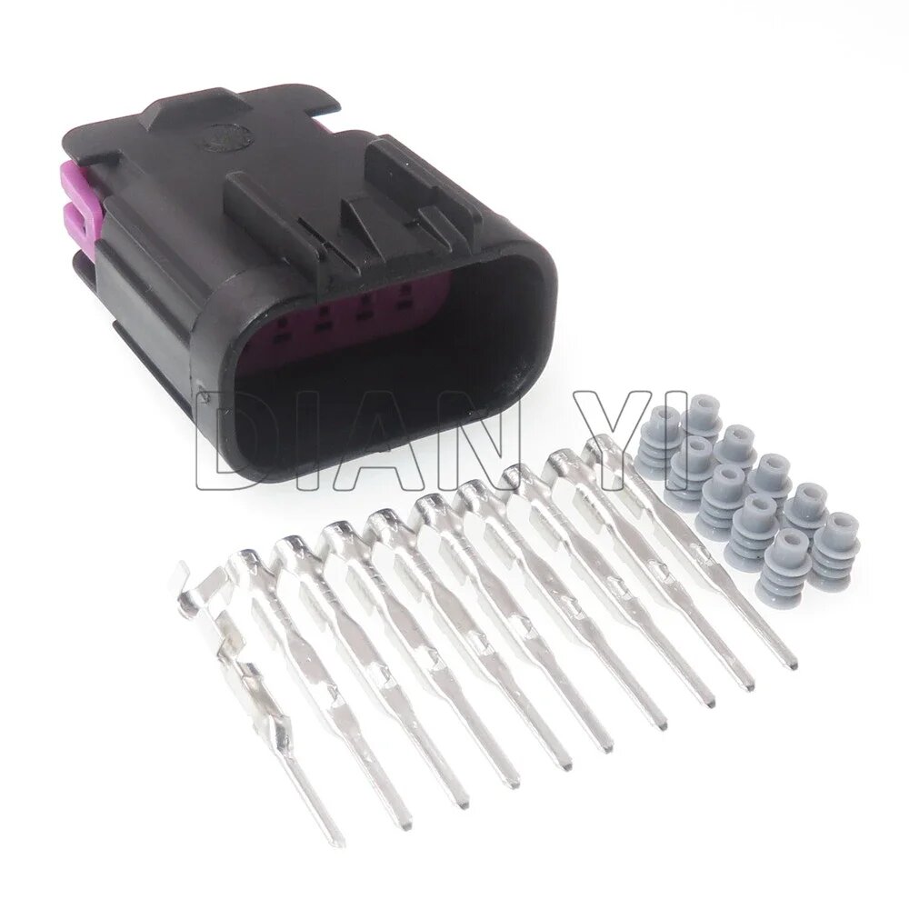 1 комплект, 10-контактный разъем автоматической проводки с кабелями, розетка переменного 1 Set Male