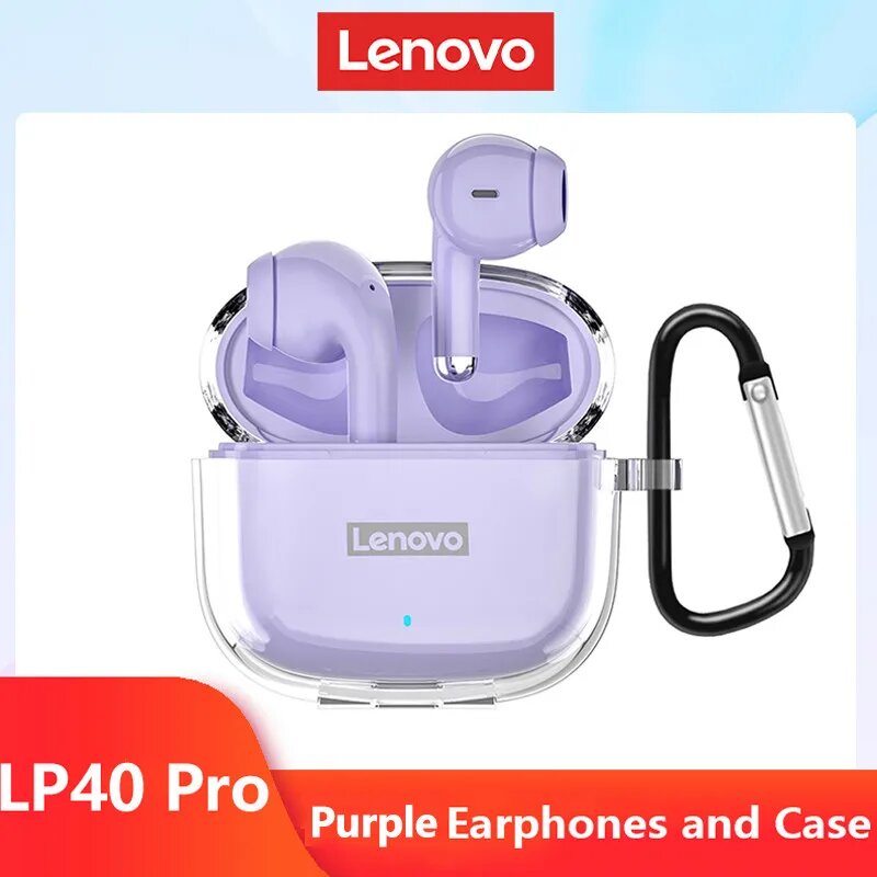 Lenovo LP40 Pro Purple наушники с кейсом