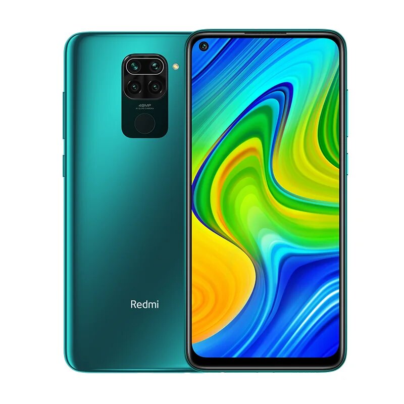 Смартфон Redmi Note 9, 3 ГБ ОЗУ 64 Гб 128 Гб ПЗУ, Восьмиядерный процессор MTK Helio G85, четыре задних камеры 48 МП, 5020 мАч, сотовый телефон 4GB 128GB, Зеленый, 4ГБ, 128ГБ, зеленый