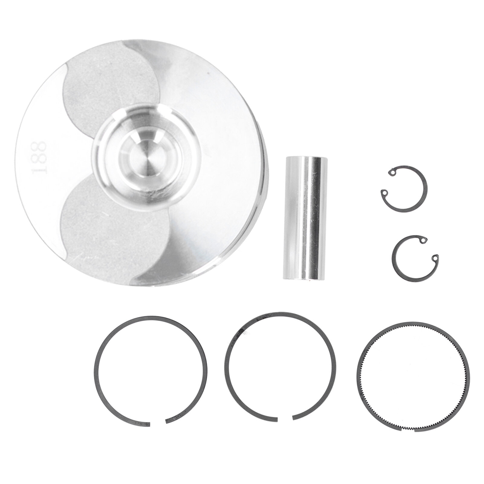 Набор поршневых колец с поршнем для замены генератора 188F, сплав, длина поршня 88мм, высота 78мм, диаметр отверстия для пина 23мм