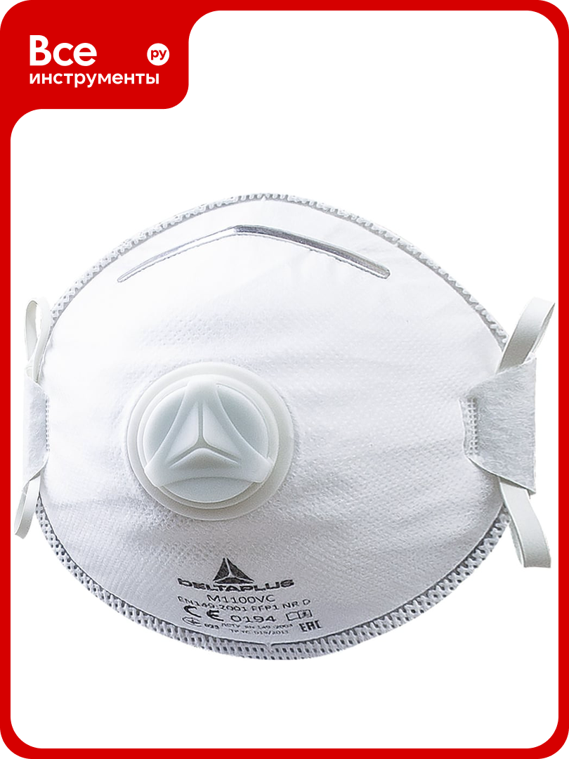 Респираторная маска с клапаном Delta Plus FFP1 М1100VC в упаковке 10 шт. M1100VC