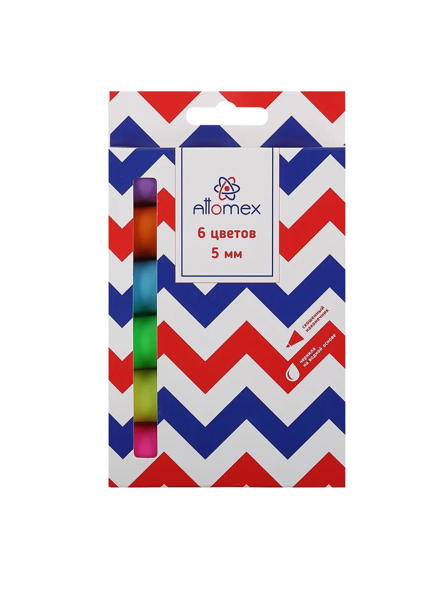 Набор перманентных маркеров 6 шт 1-5 мм