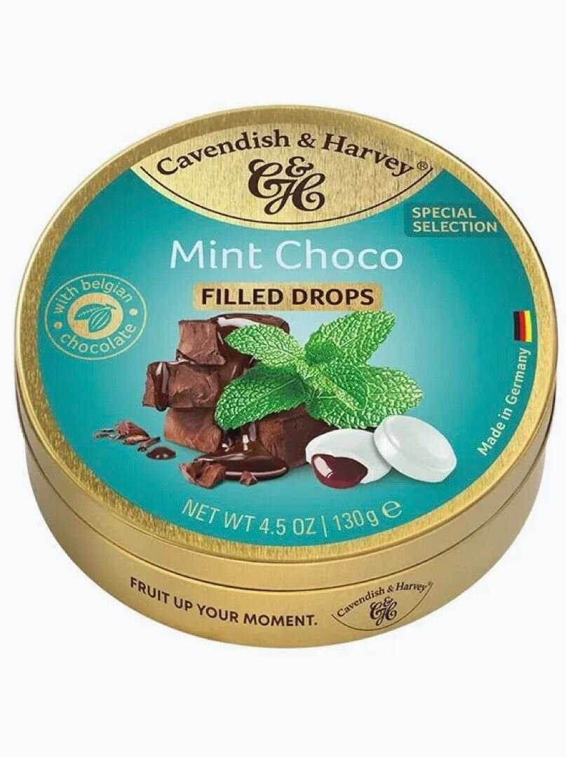 Леденцы Cavendish & Harvey, мятные с шоколадом 130 г (из Финляндии)