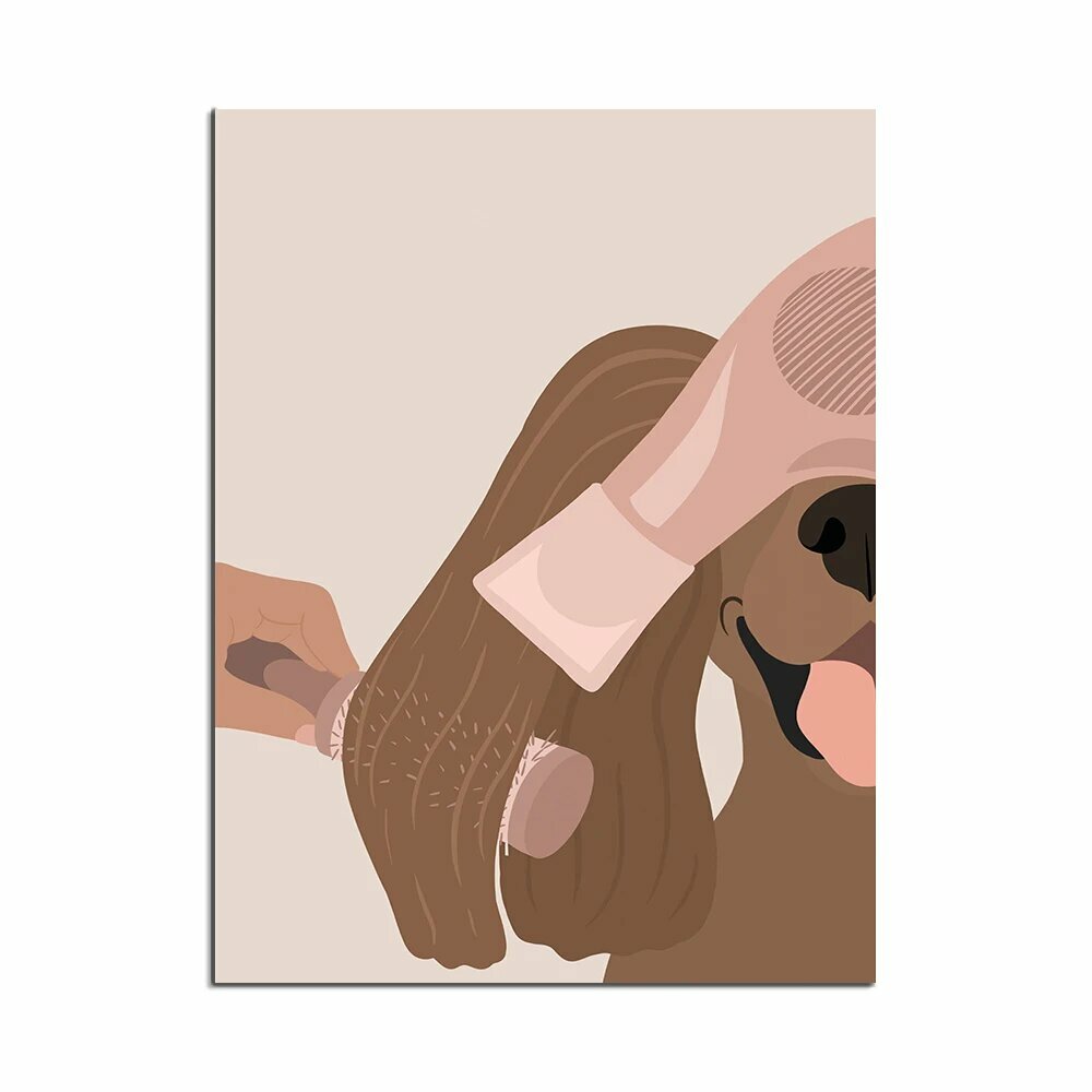 Печать на холсте ReachMani Барбер - уход за собаками