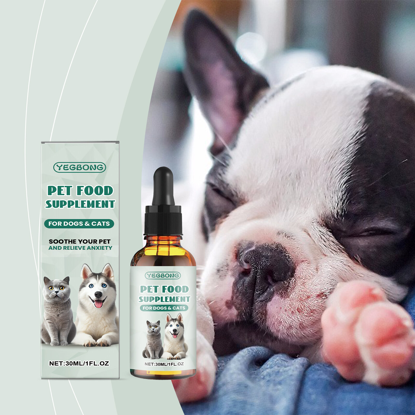 Диетическая добавка для домашних животных Удобное кормление Эффективное облегчение дискомфорта для кошек и собак Легкое усвоение Успокаивающие капли