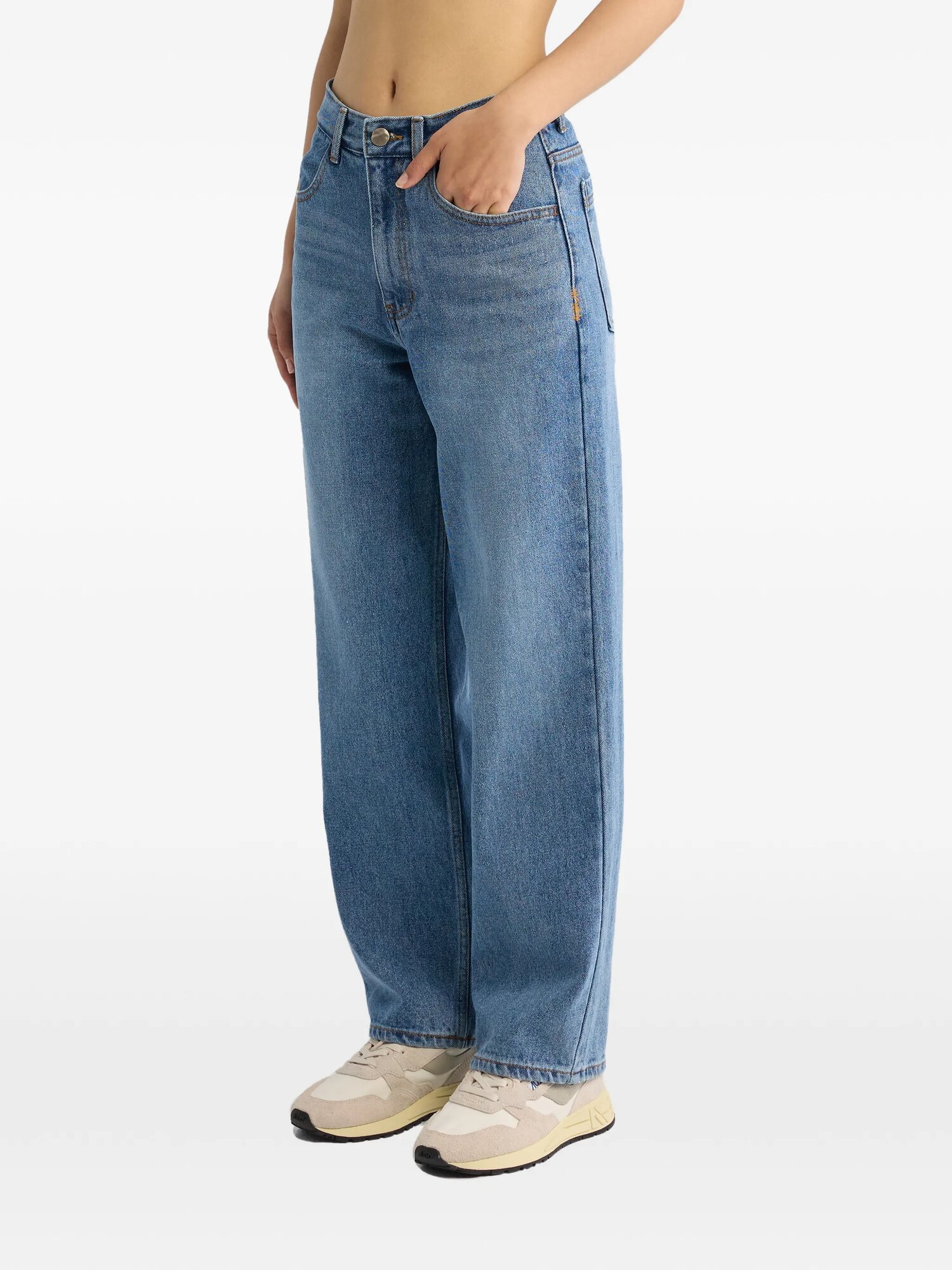 Джинсы ADERERROR Logo-patch jeans, размер S, синий — фото 1