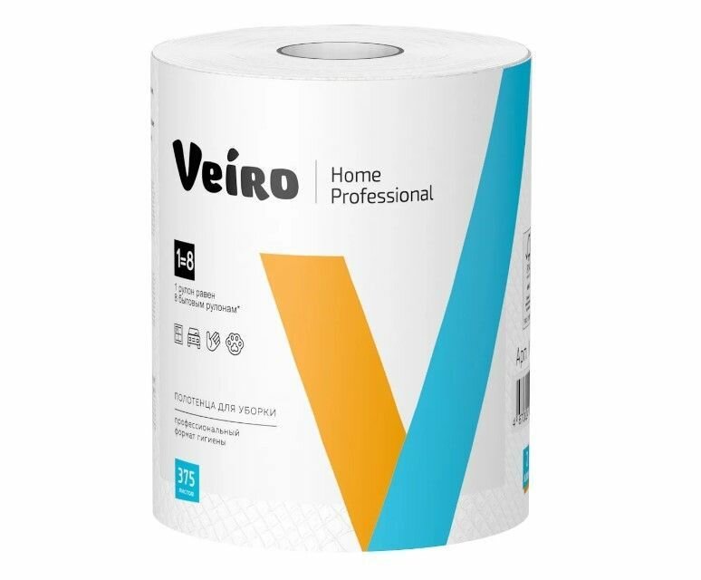 Veiro Полотенца бумажные Professional Home в рулонах 2-слойные 375 листов