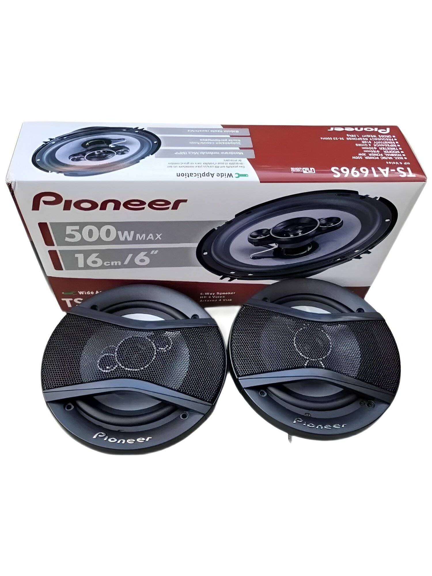 Автомобильные Колонки Pioneer TS-A1696S/ 16см (6 дюйм.) 500 Вт. 4-х полосная акустическая система