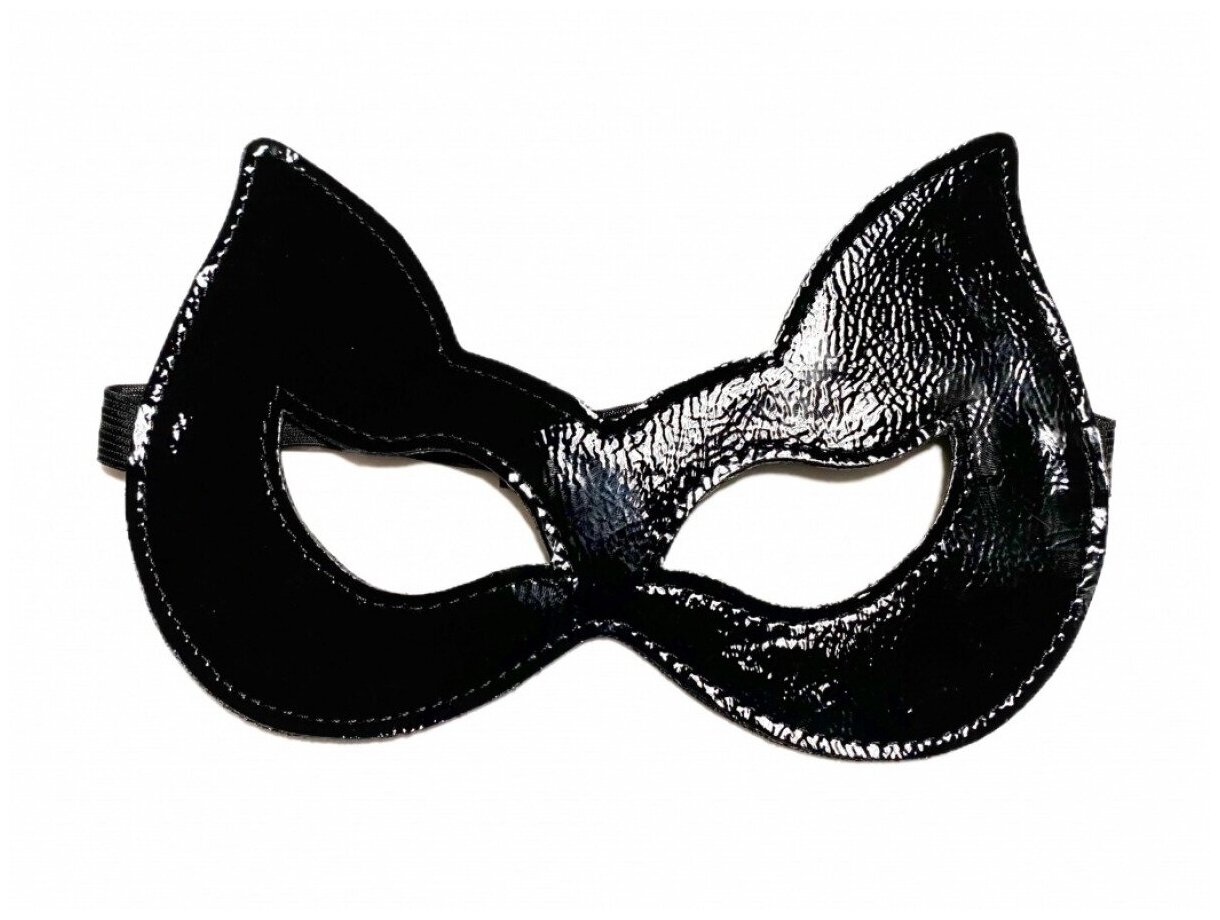 Двусторонняя маска с ушками из эко-кожи