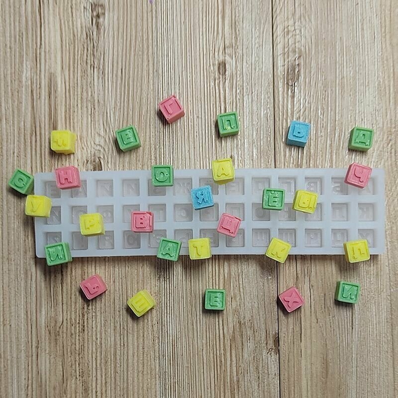 Молд силиконовый Brilliant Mold. Форма Мини-кубики алфавит