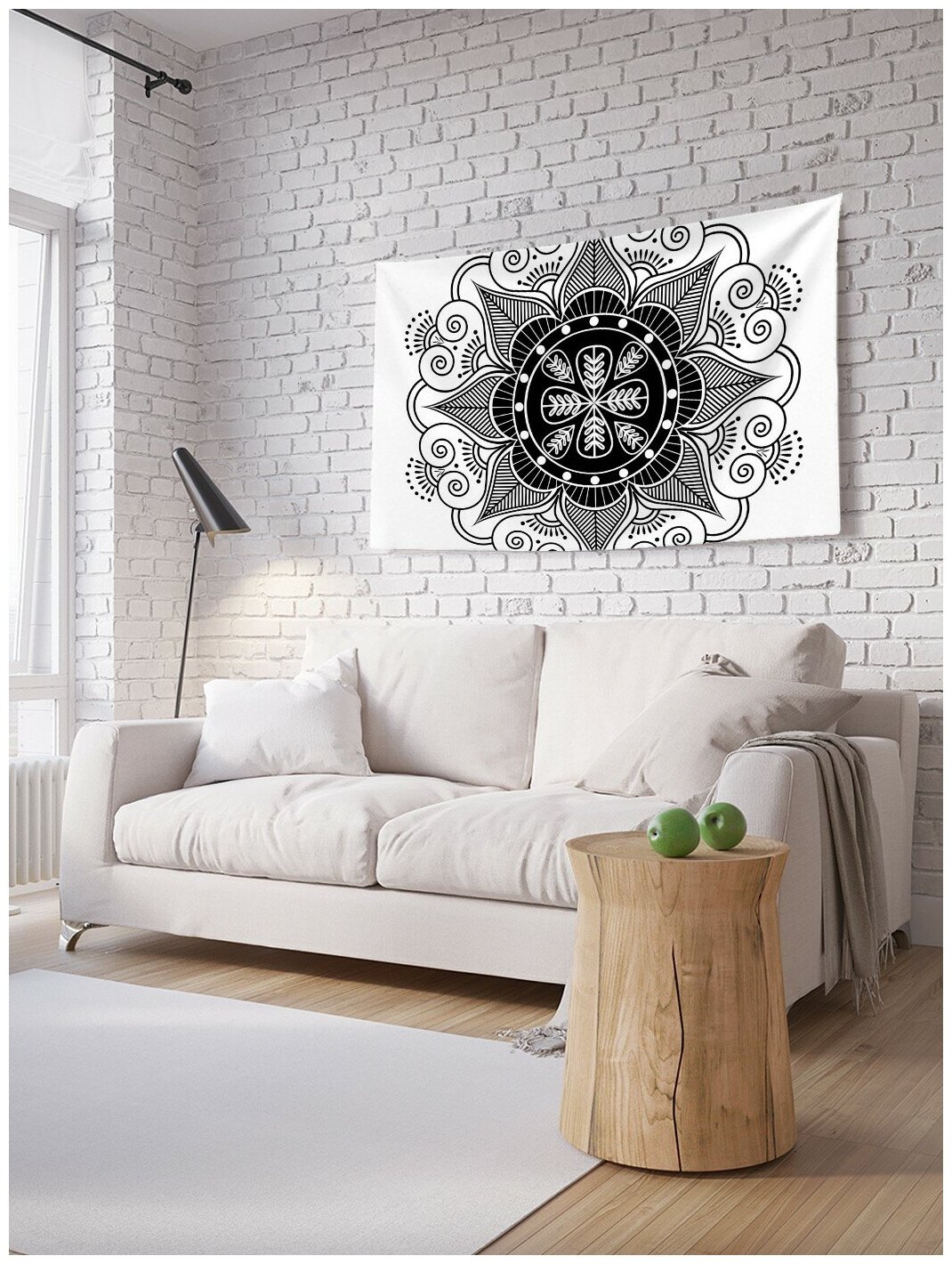 Фотопанно на стену горизонтальный постер 150х200 "Мандала в графике", JoyArty