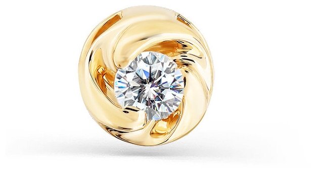 Подвеска, белое золото, 585 проба, бриллиант