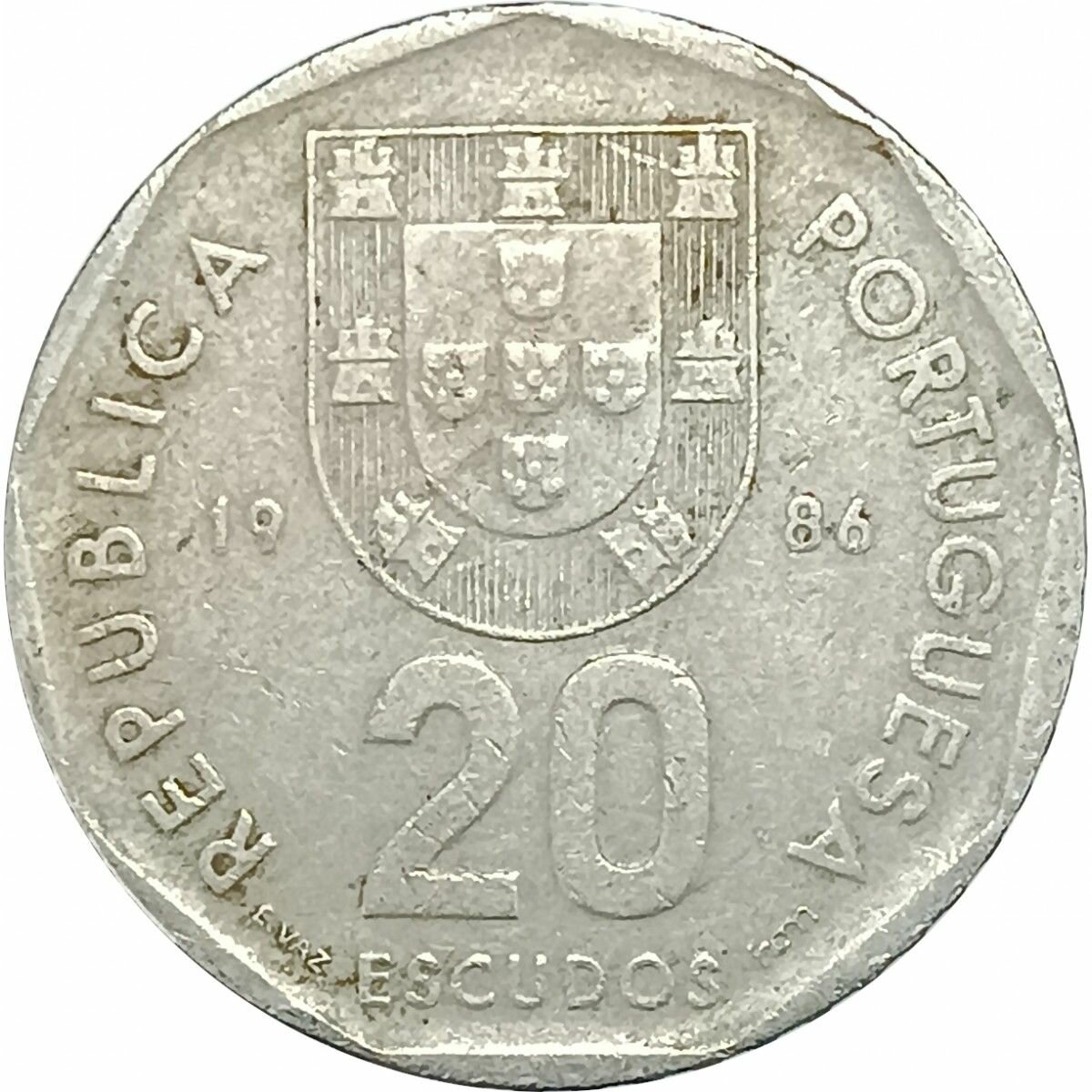 20 эскудо 1986 Португалия из оборота
