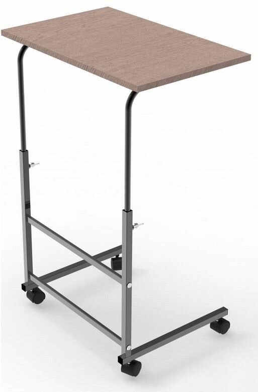 Подкатной стол СЛКС-4 Red Black темное дерево, дерево и металл, прямоугольная столешница