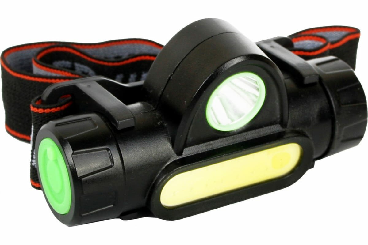 Ultraflash E1340 аккумуляторный налобный фонарь XPE+COB LED 3 Вт, 2 режима, магнит, черный