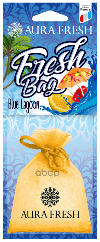 Ароматизатор подвесной (Blue Lagoon/Голубая лагуна) "AURA FRESH" FRESH BAG Aura Fresh арт. 23053
