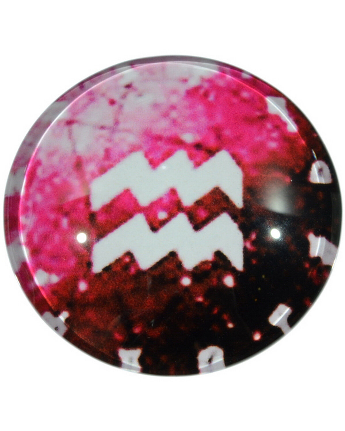 Кабошон "Знак зодиака Водолей" красный