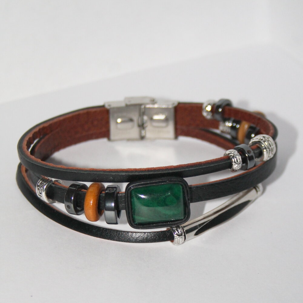 Браслет, малахит