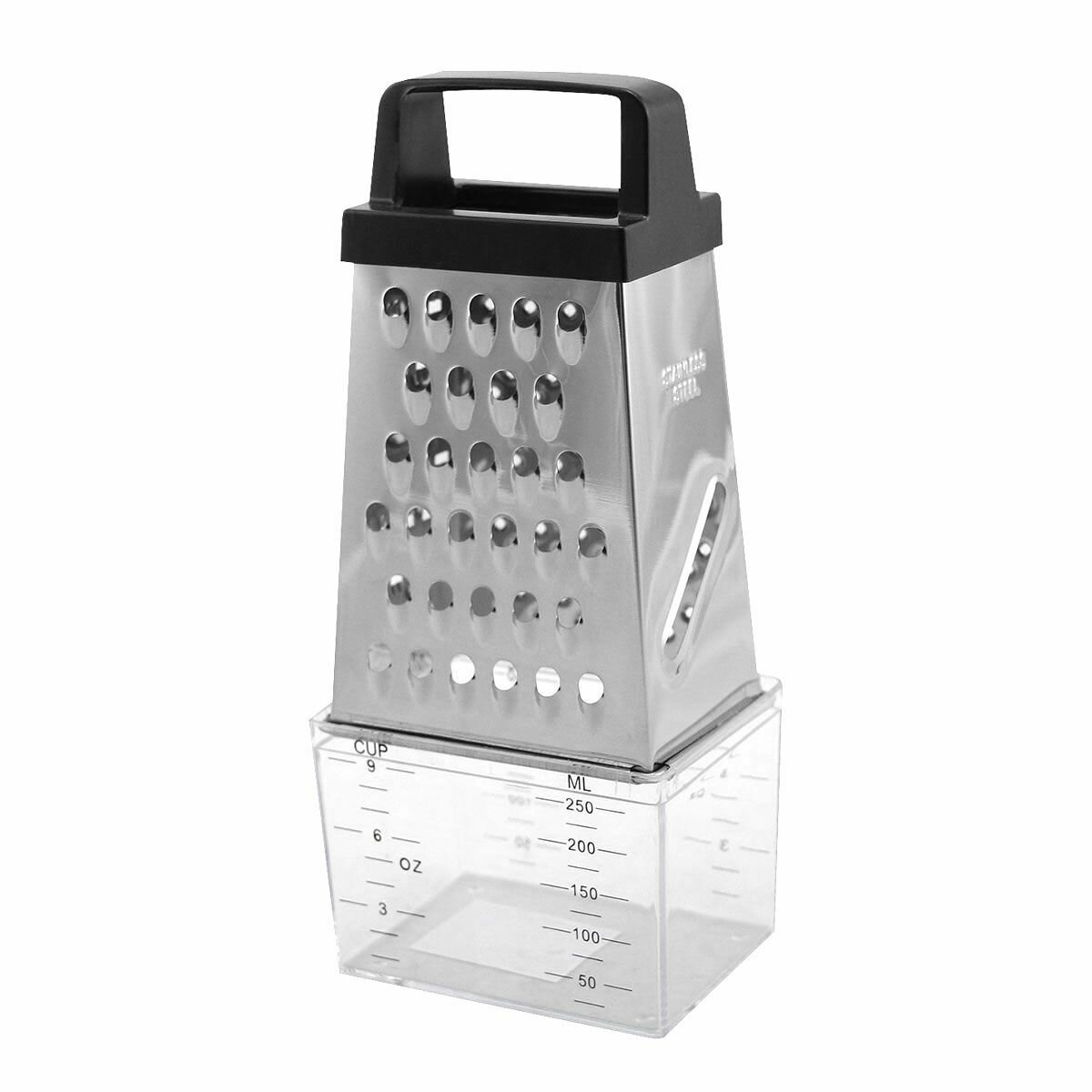 Терка из нержавеющей стали (4 типа лезвий) с контейнером Kamille.