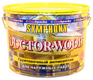 Грунтовочный антисептик SYMPHONY DOCTOR WOOD на основе льняного масла 9л